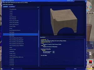 End Table Modern (Schematic) - SWGANH Wiki