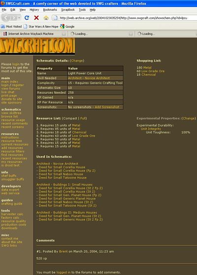 Light Power Core Unit (Schematic) - SWGANH Wiki